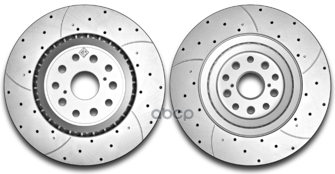 Тормозной диск (перед) Platinum перфорация слотирование Gerat арт. DSK-F022P