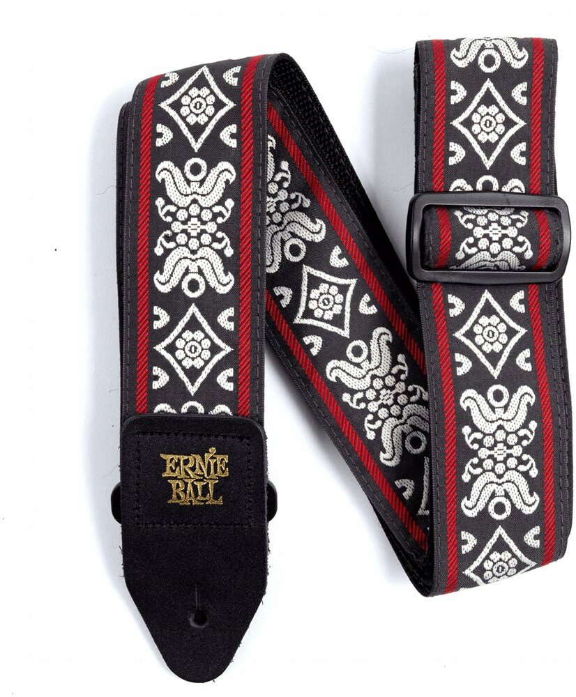 ERNIE BALL 4669 Jacquard Blackjack Red - Ремень для гитары