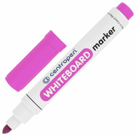 10 шт. Маркер стираемый для белой доски розовый CENTROPEN "Dry-Wipe", круглый наконечник, 2,5 мм, 8559, 5 8559 0103