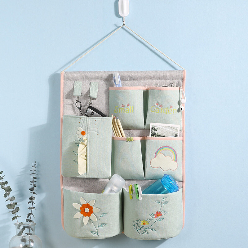 Настенная сумка для хранения, подвесная сумка, маленькая тканевая сумка, настенная сумка для стола, прикроватная подвесная сумка, сумка для хранения за дверью