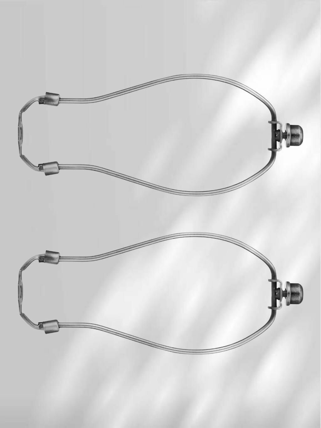 Комплект из 2 декоративных плафонодержателей для ламп E26, Серебро 1