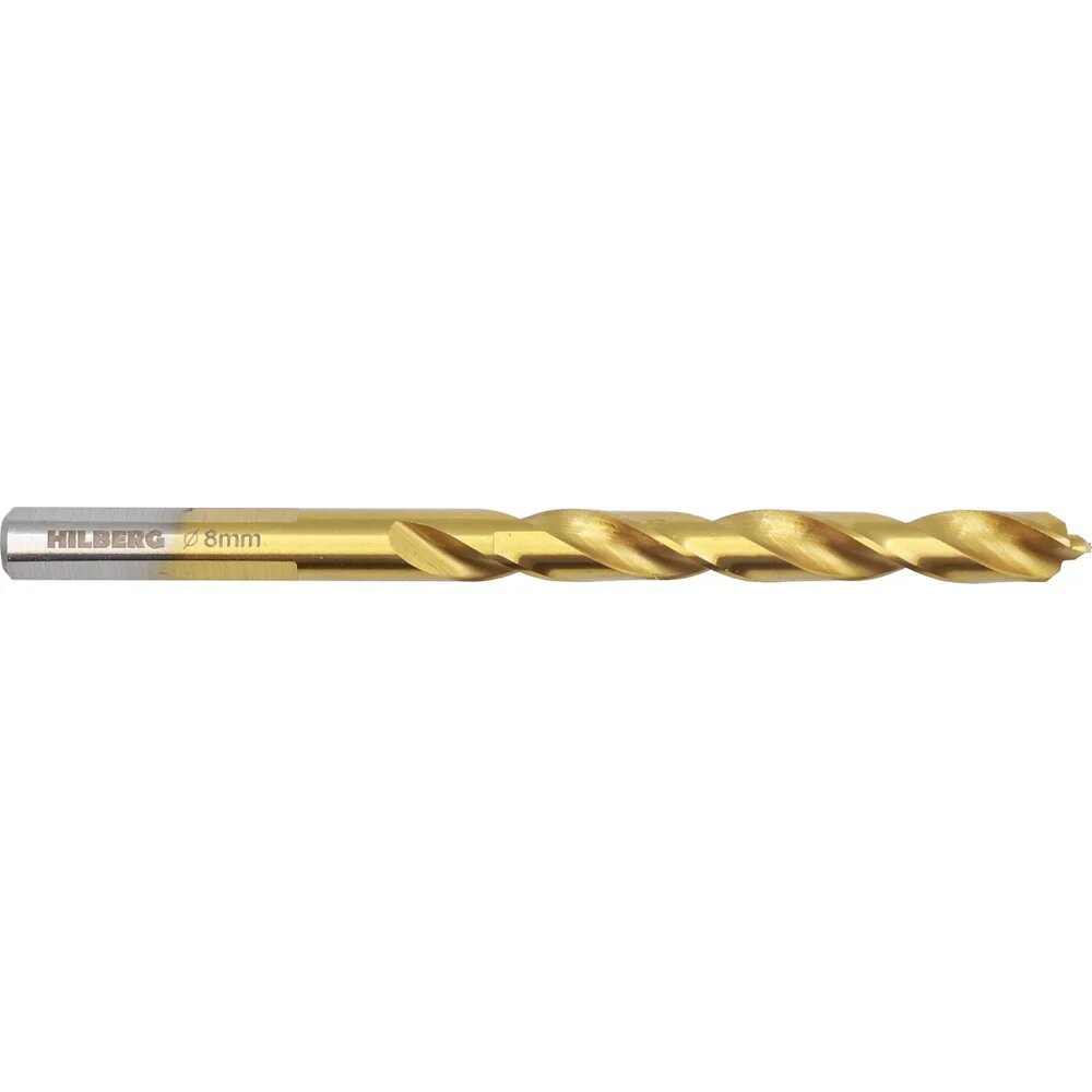 Сверло кобальтовое по металлу Hilberg 8.0x117(75) мм Cobalt TOP, CO080
