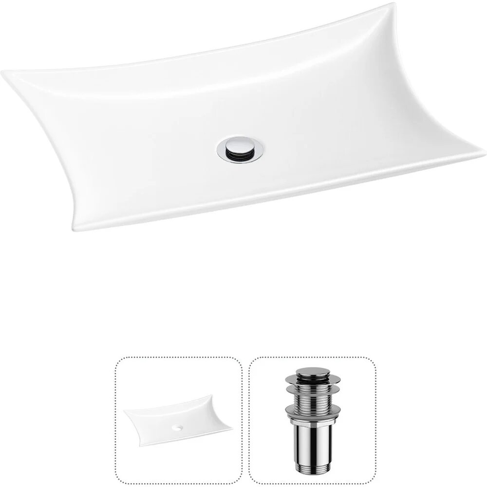 Комплект Wellsee 2 в 1 Lavinia Boho Bathroom Sink накладная раковина 59x39 см 20215287R