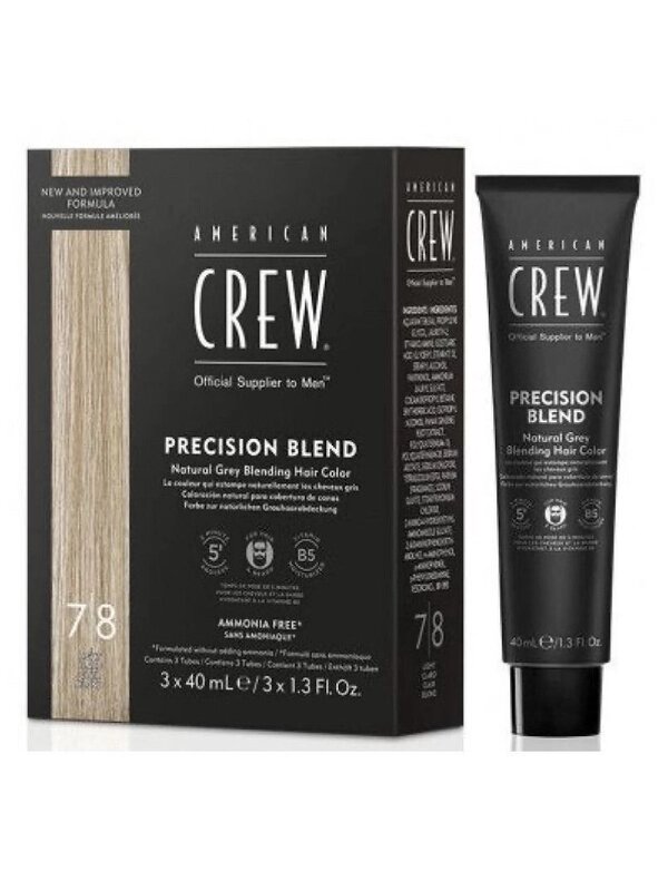 American Crew Precision Blend 7/8 Краска для седых волос Блонд, 3 х 40 мл