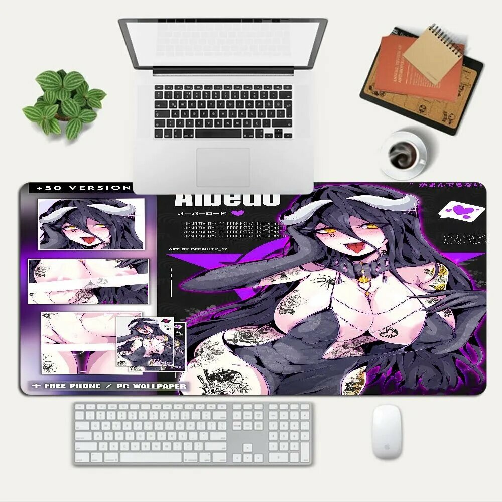 Sexy Girl Коврик для мышки, XXL, черный матовый, фиолетовый
