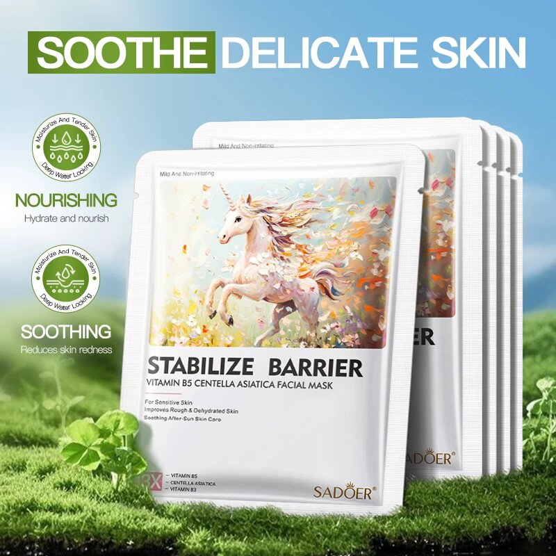 Набор масок для лица SADOER единорог тигр 5 шт Unicorn