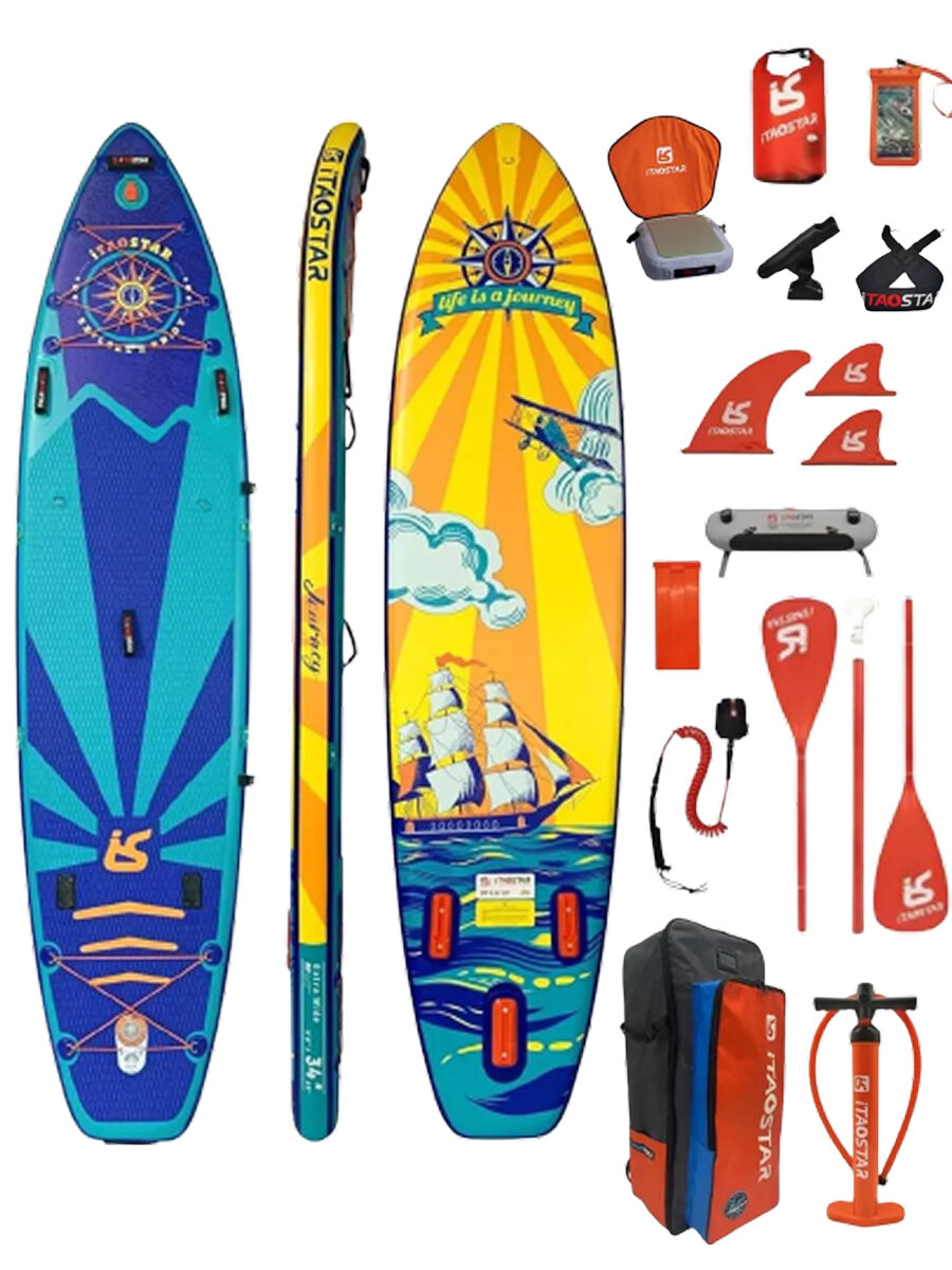 Сап борд надувной iTaoStar 11.6x34x6 Journey (350x86x15) / Sup board, сапборд, доска для сап серфинга, sup-доска