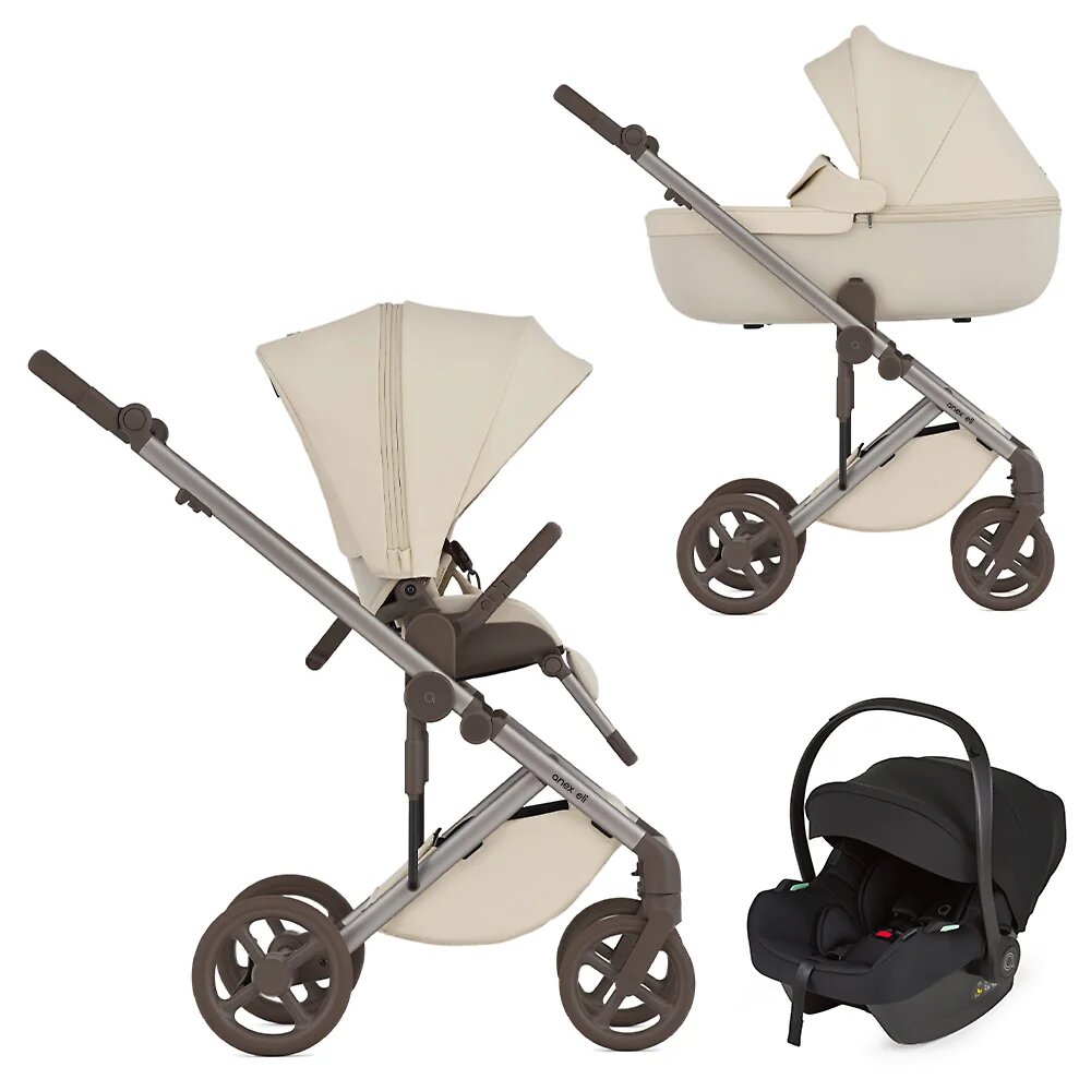 Детская коляска 3в1 Anex Eli, цвет Milky (Молочный)
