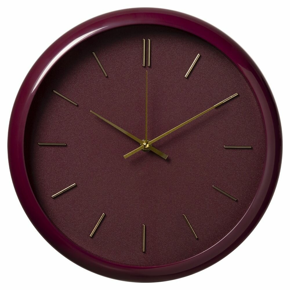 Часы настенные Рубин круг d 30 см, корпус темно-вишневый, "Классика" (3037-006)
