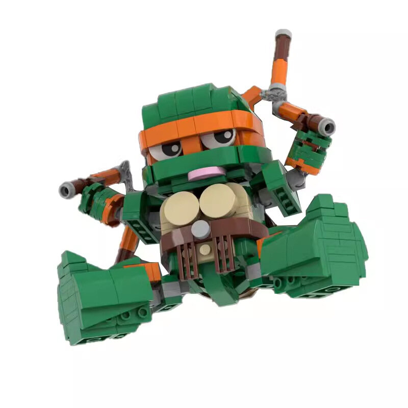 MOC Creative SD Mecha Черепашки-ниндзя собранный строительный блок робот обучающий набор игрушек для мальчиков
