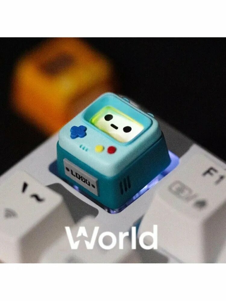Кейкапы для механической клавиатуры Колпачки Artisan Keycap "Ретро Консоль": 1U клавиша ESC, смола, подсветка, ручная работа, для MX Switch