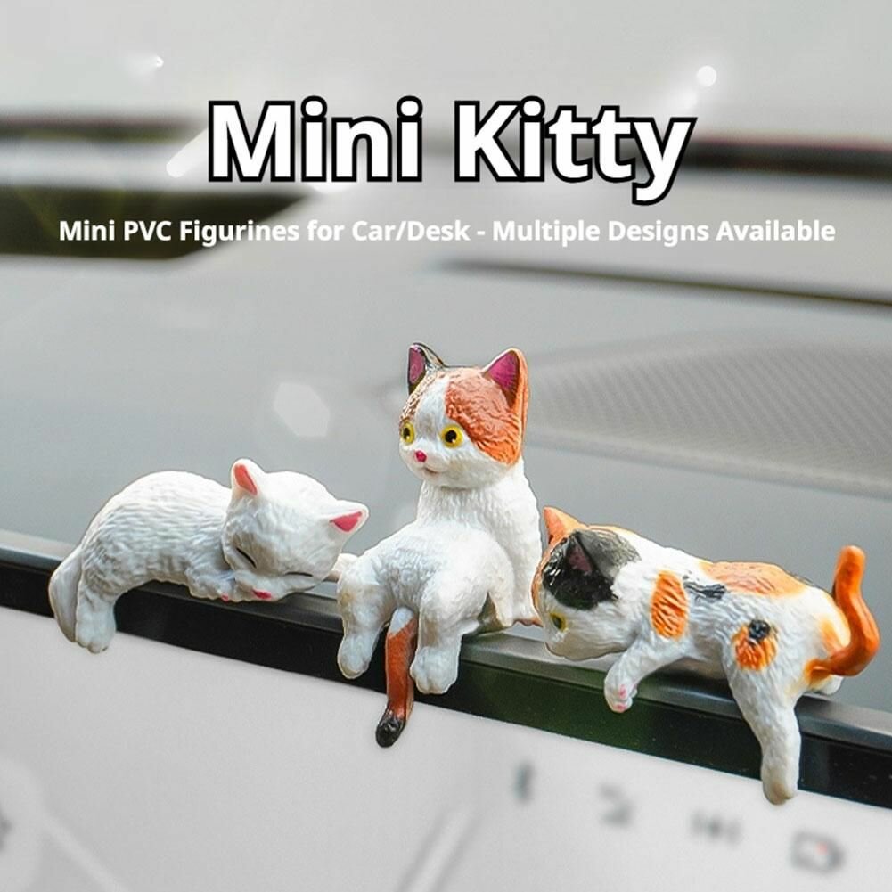 Миниатюрные фигурки котят из смолы, набор из 5 штук.