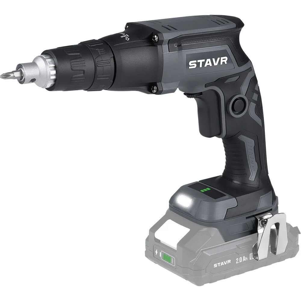 Шуруповерт по гипсокартону Ставр 18V UNI-M 28 Нм, 1/4" STAVR SDS 18BL (без АКБ и ЗУ), 9022300076
