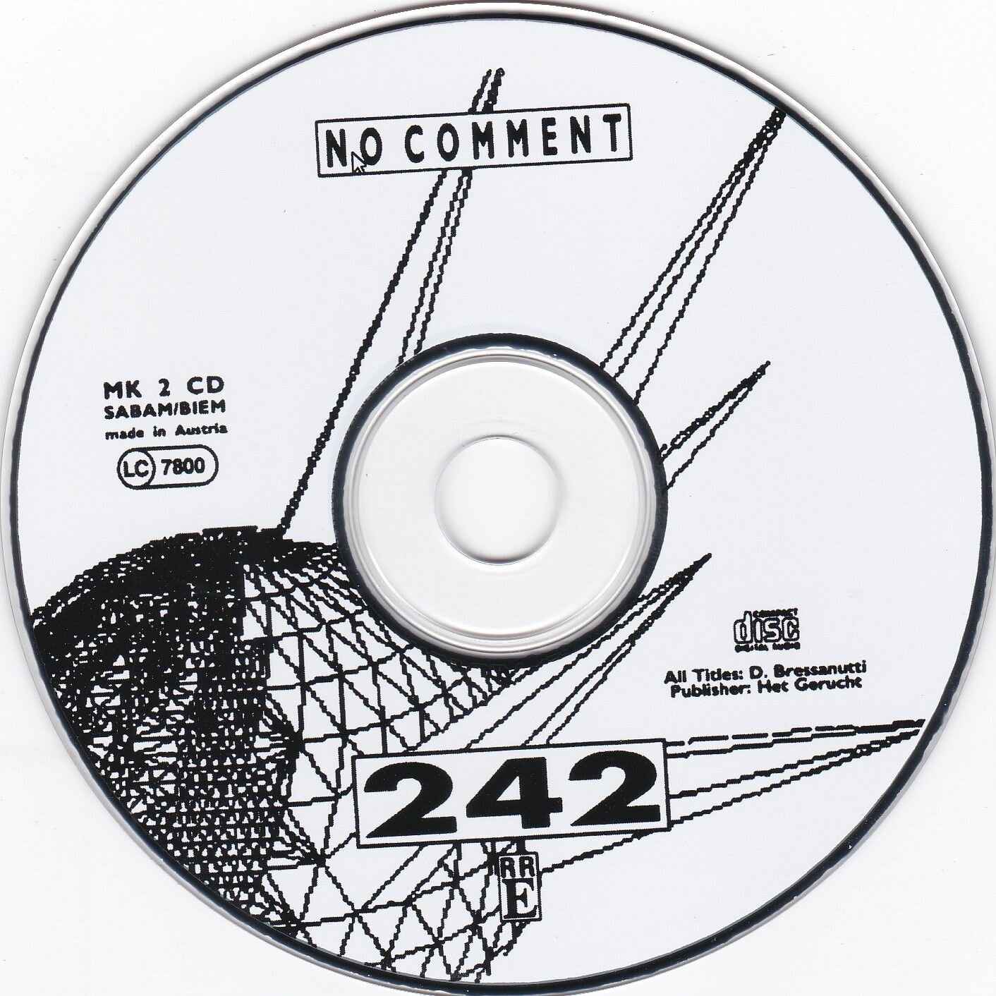 FRONT 242 - No comment, 1984, 4-page, CD-Аудио — фото 1