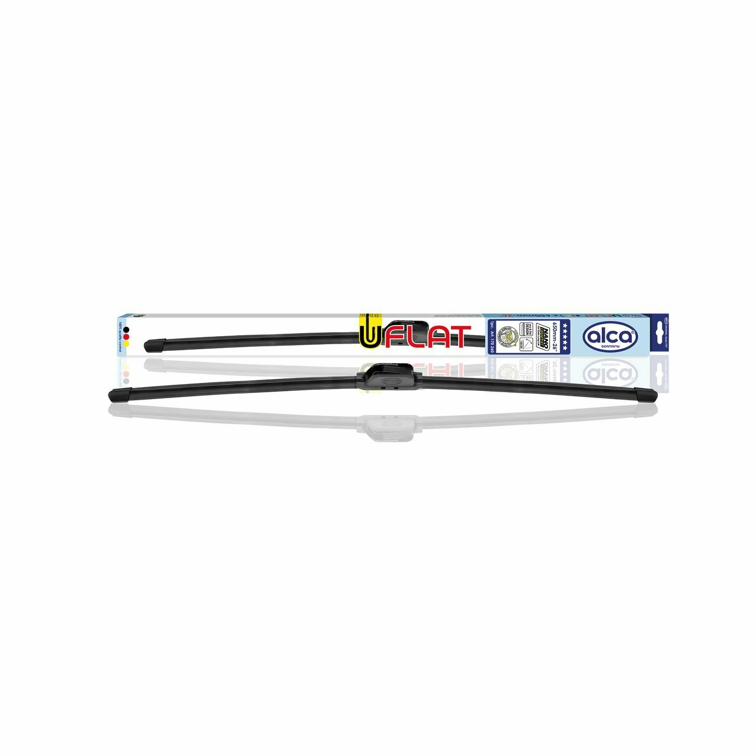 Щетка стеклоочистителя U-FLAT 65см/26" бескаркасная ALCA 170260