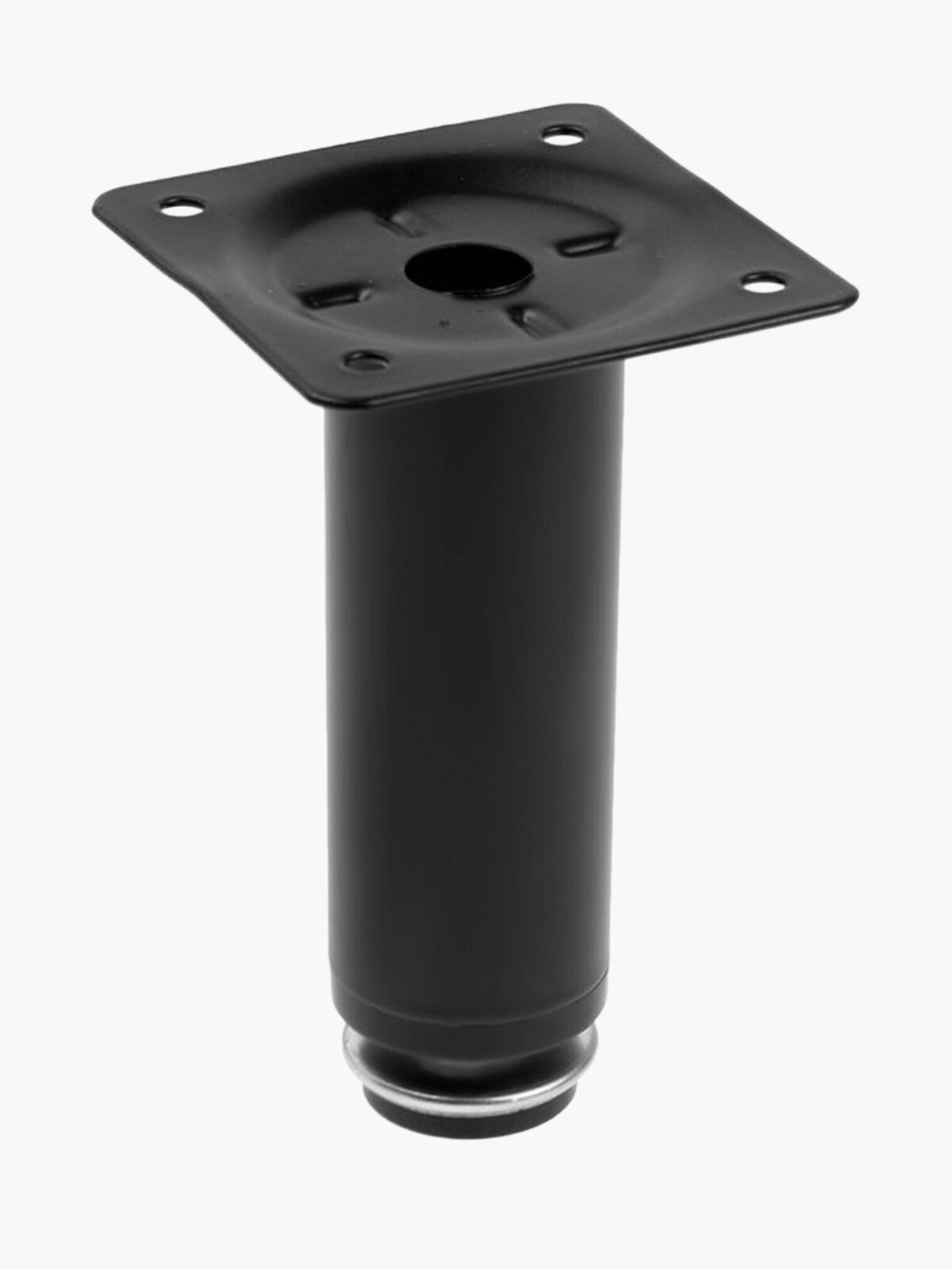 Опора круглая OKR001BL тундра, d=30 мм, H=100 мм, цвет черный, 4 шт