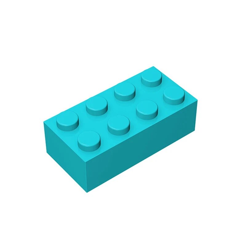 Бирюзовый LEGO кирпичик 2x4, 10 шт. (046)