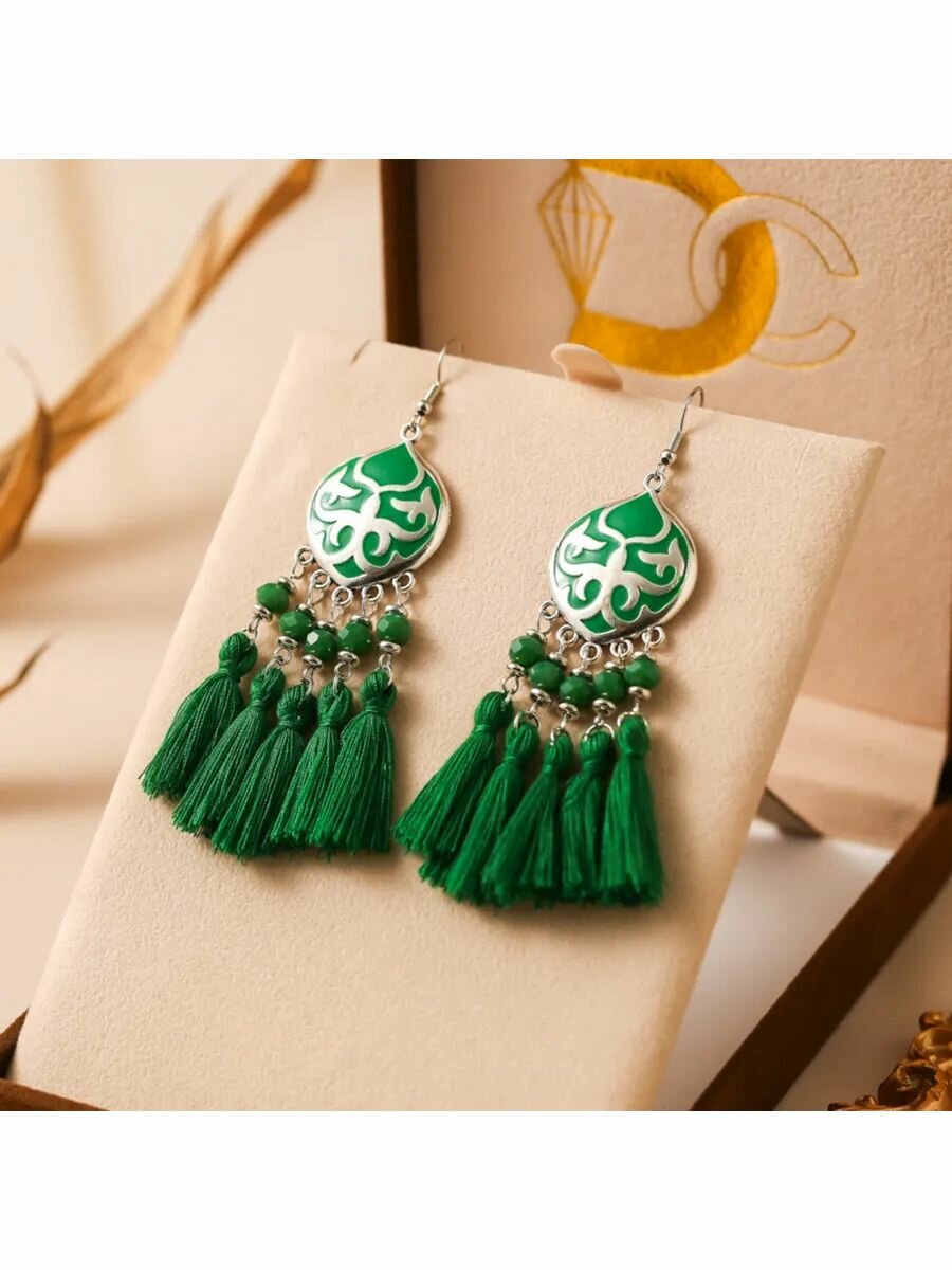 Серьги, искусственный камень