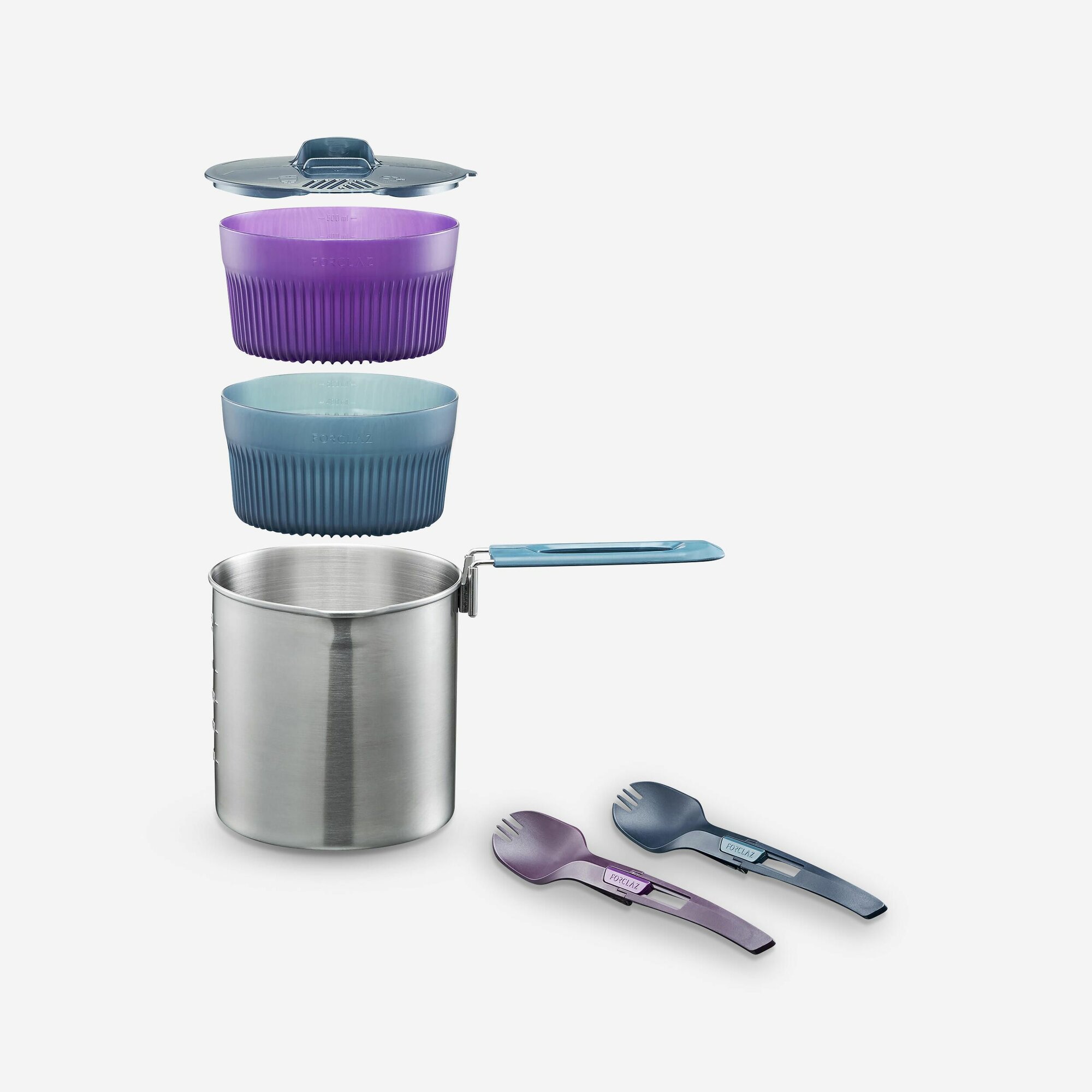 Forclaz MT500 2-местный треккинговый зверинец, Decathlon, Цвет: Темно-серый / темно-синий petrol, Размер: Универсальный