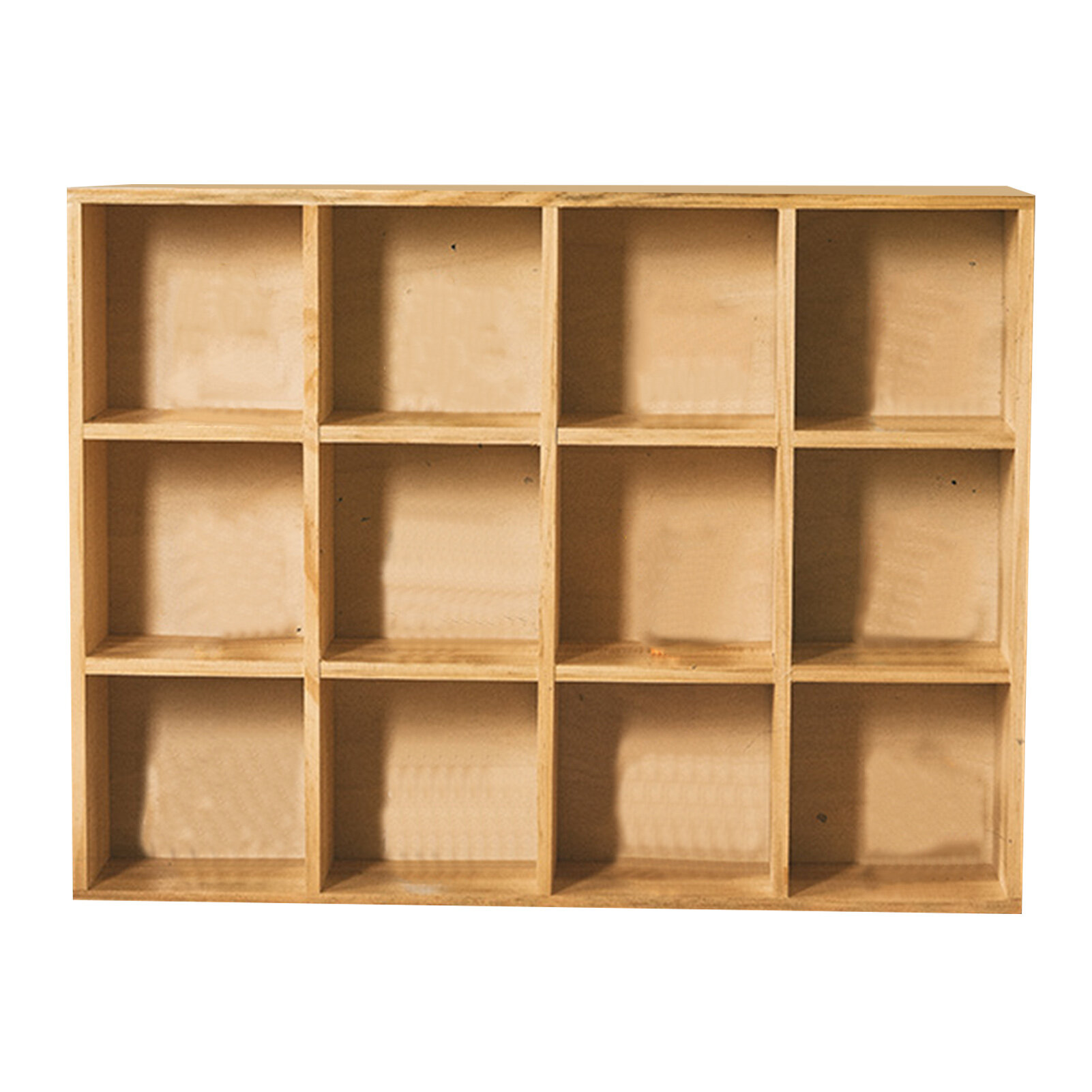 12 сетки фигура с деревянной хранением фигура деревянная теневая коробка организатор полки для спальни для исследования гостиной с задней панелью