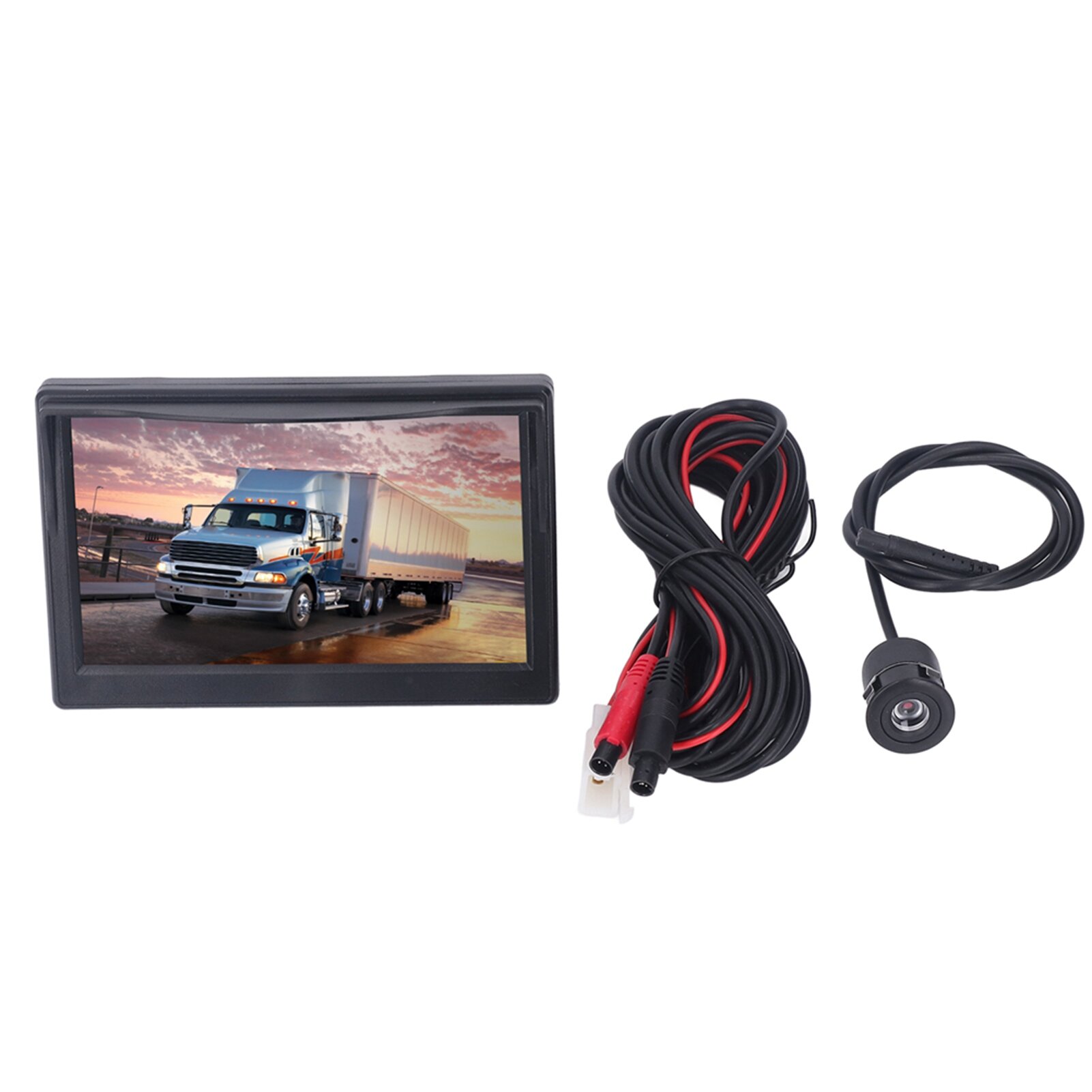 Монитор 5in для камеры заднего вида (170°) для авто и трейлеров (круглая камера)