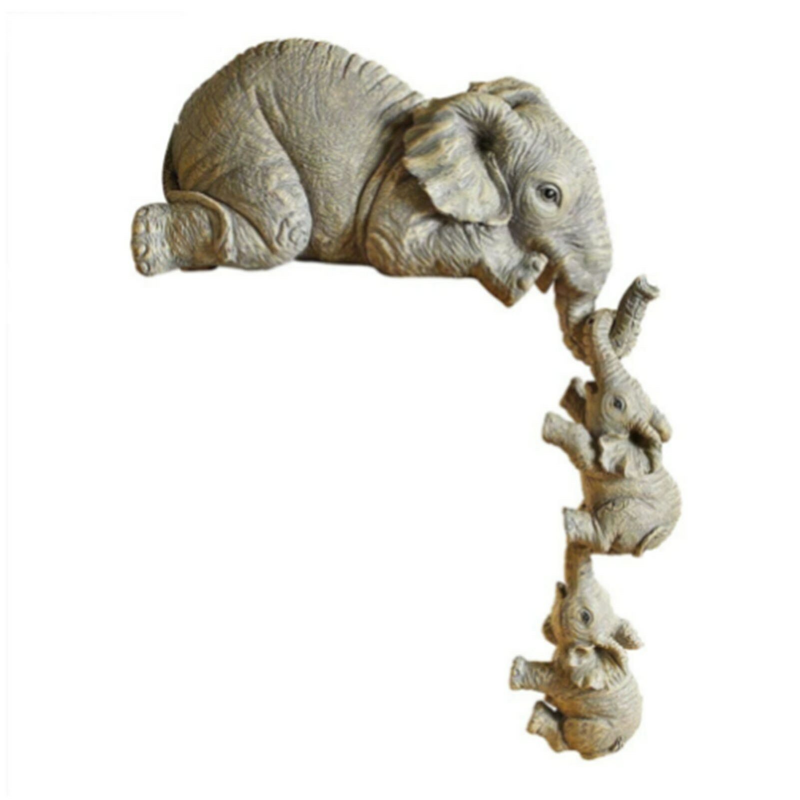 Статуя слона, декоративная смоляная полка слона, няня, мать, подвесная фигурка двух детей для домашнего декора, подарок на новоселье