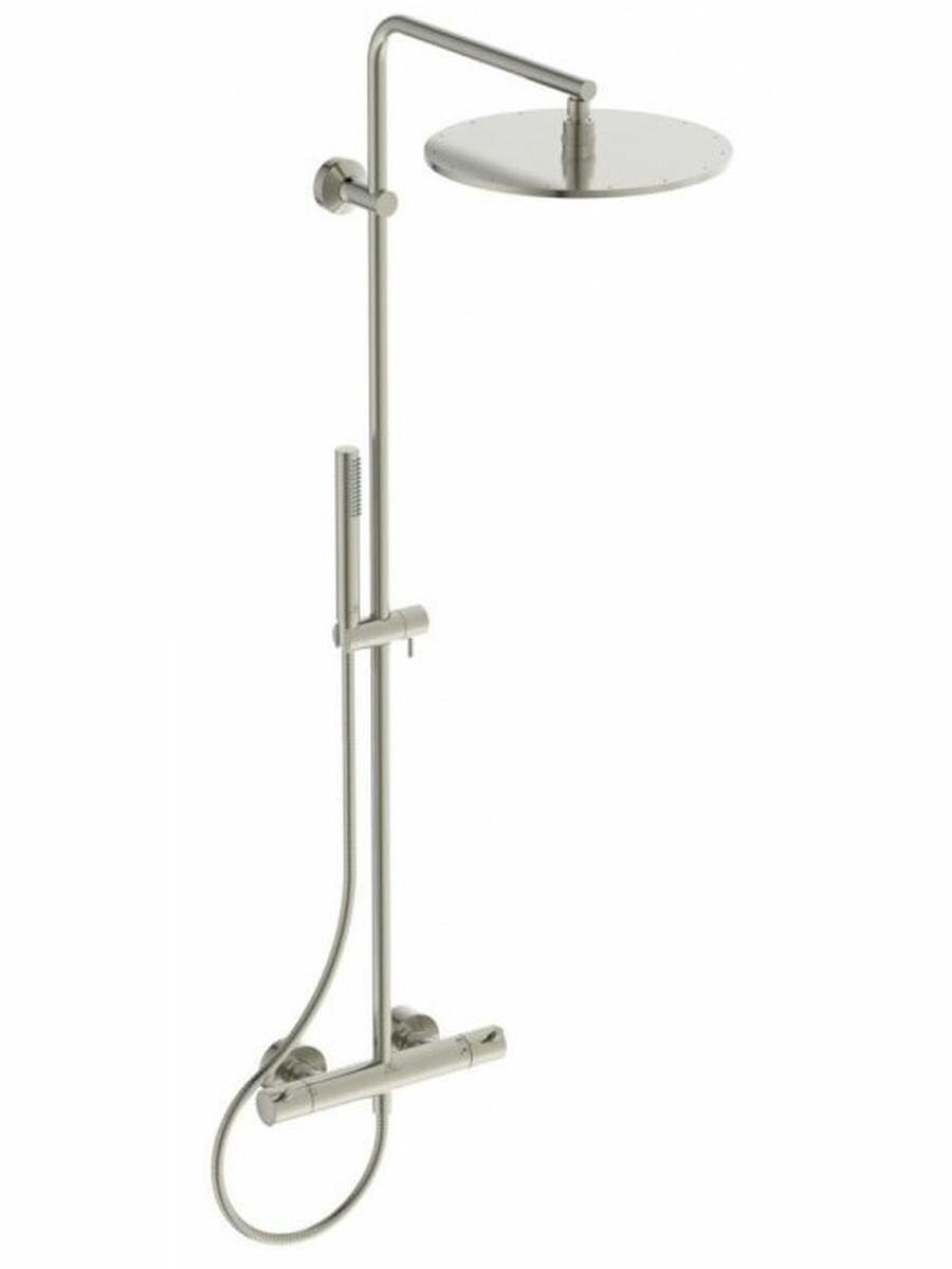 Душевая система Ideal Standard CERATHERM T125 смеситель термостат, верх./ручной душ, серебро A7589G