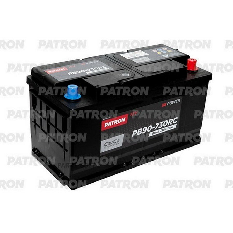 Аккумулятор PATRON POWER 12V 90AH 730A ETN 0(R+) L5 353x175x190mm B09 21,2kg PATRON PB90-730RC | цена за 1 шт