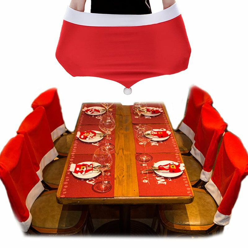 Чехлы на стулья в виде шляпы Санта-Клауса для праздничного декора, универсальные, прочные, моющиеся