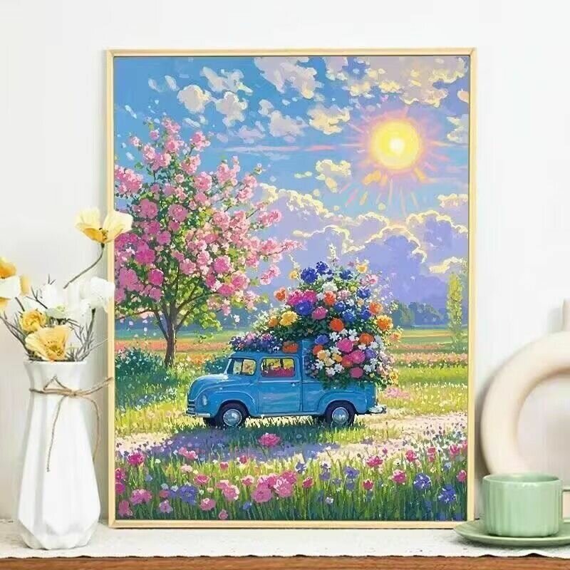 Вышивка крестом, набор для вышивания крестом, канва 11CT 40x50 см, полная зашивка (без подрамника, без рамы)