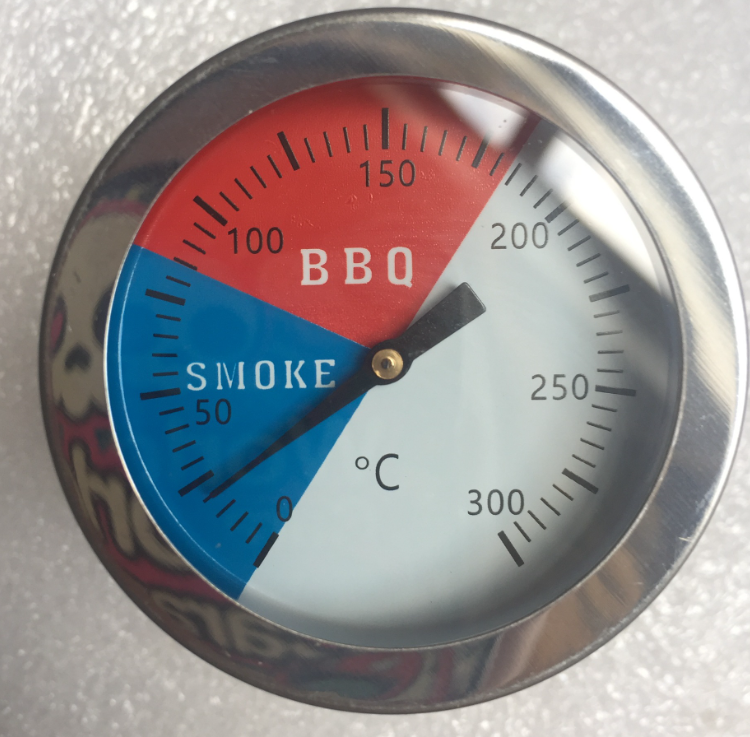 Термометр для коптильни, барбекю, гриля, мангала, тандыра; трёхцветный.