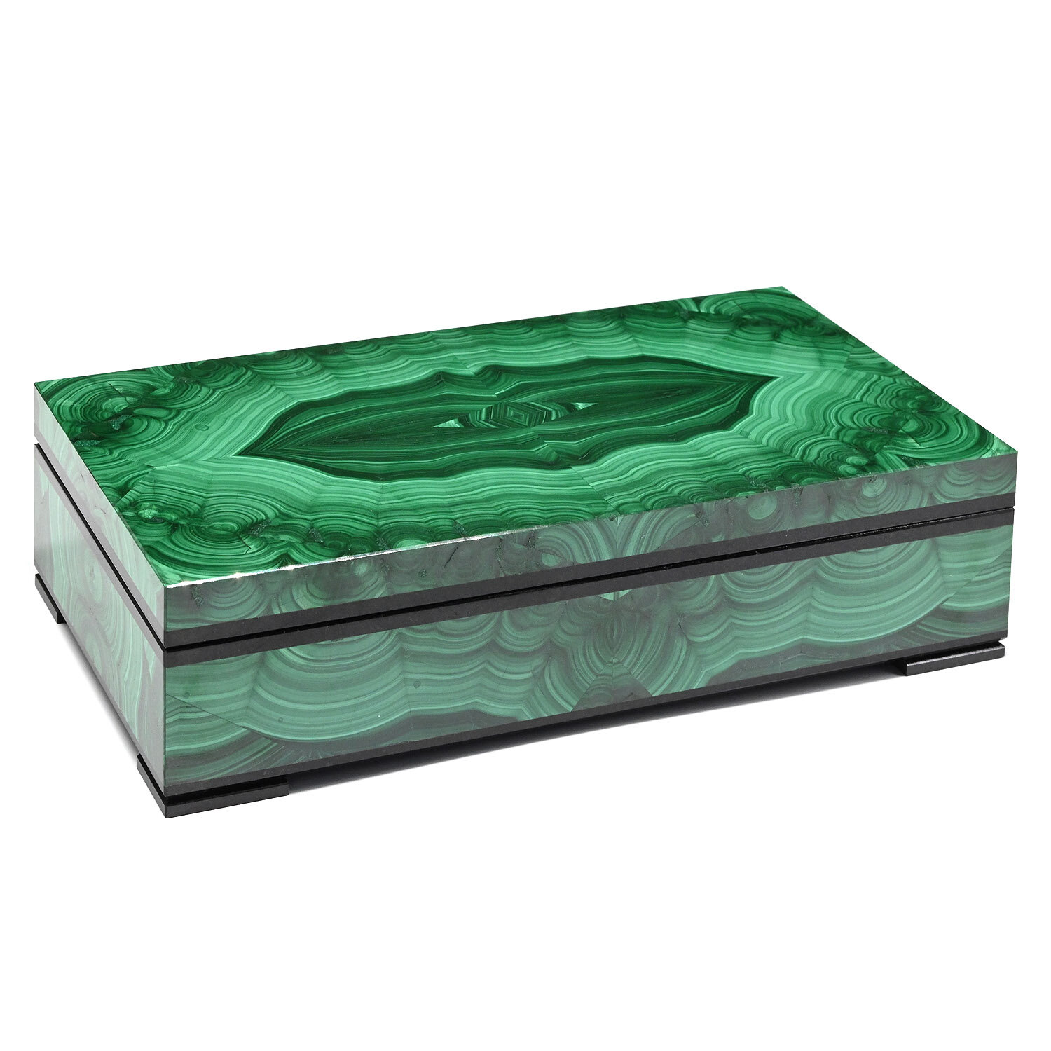 Малахитовая шкатулка для денег Купюрница" 185*90*50мм .