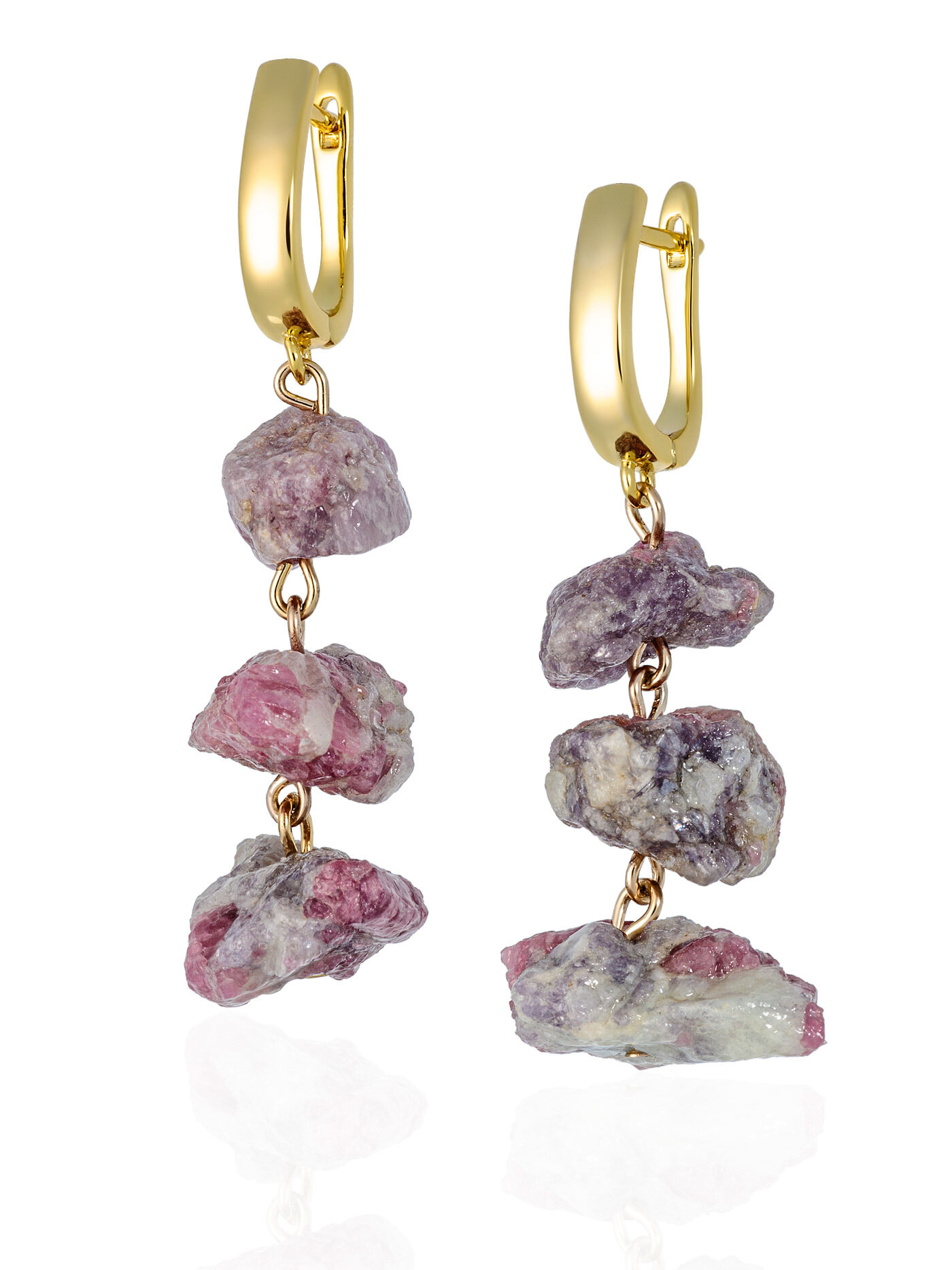 Комплект серег, турмалин