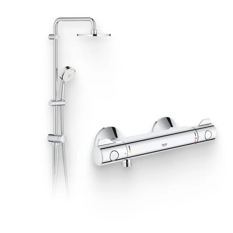 Душевой комплект Термостат Grohe Grohtherm 800 34558000 для душа + Стойка New Tempesta Cosmopolitan 27394002