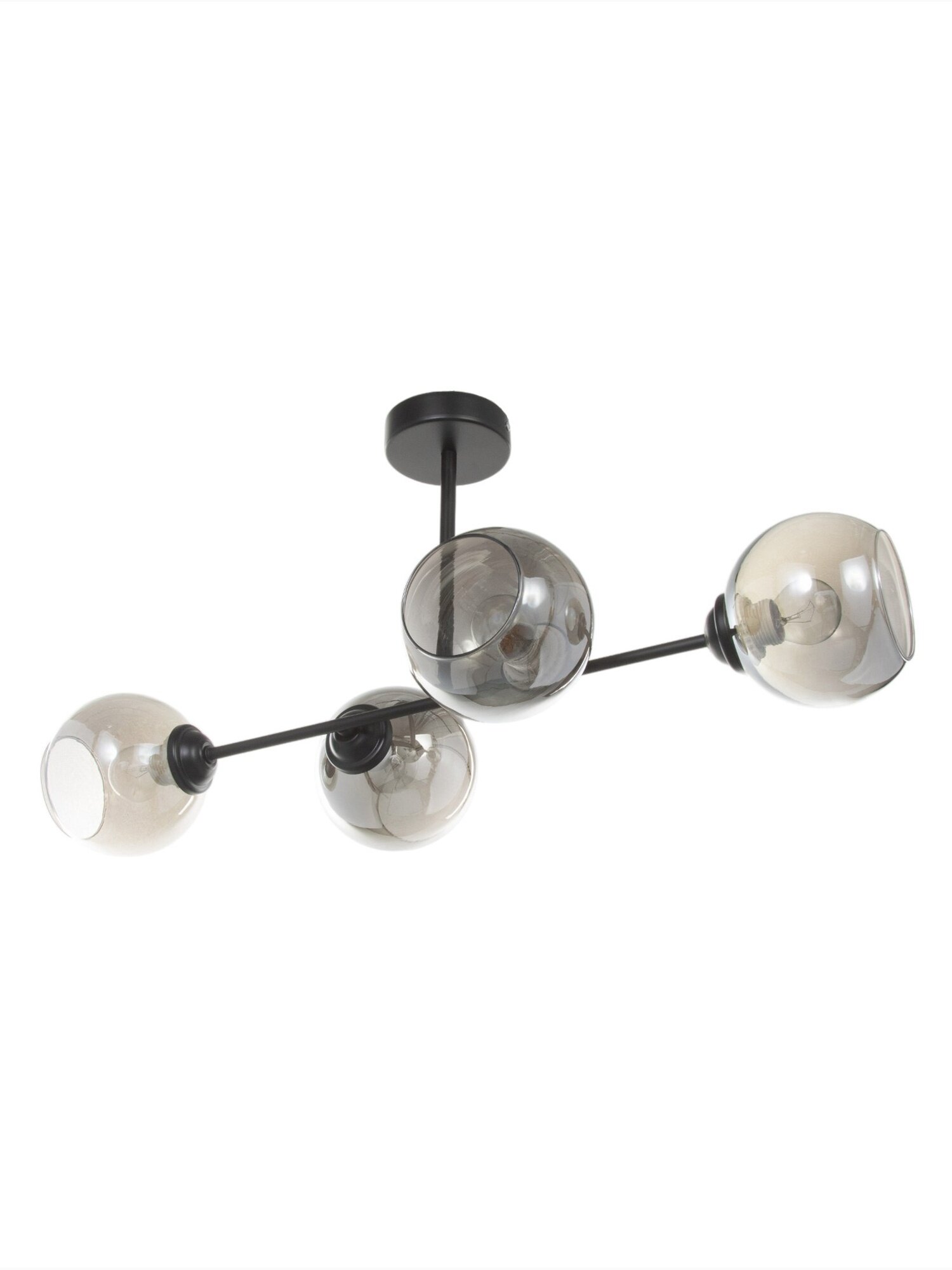 Люстра BayerLux "Истра", E27, 4 лампы, мощность 40 Вт, IP20, плафон стекло, арматура металл