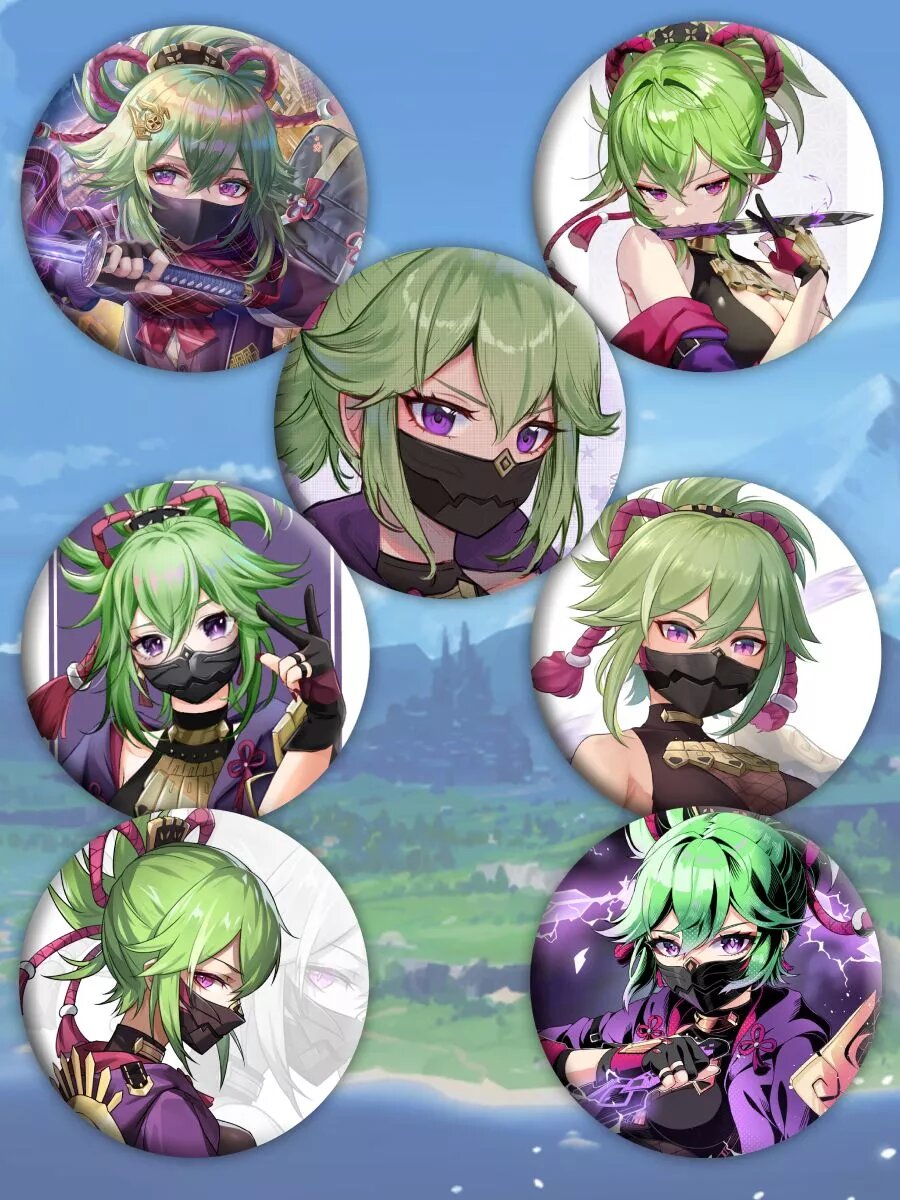 Значки Genshin Impact Геншин Импакт/ Kuki Shinobu