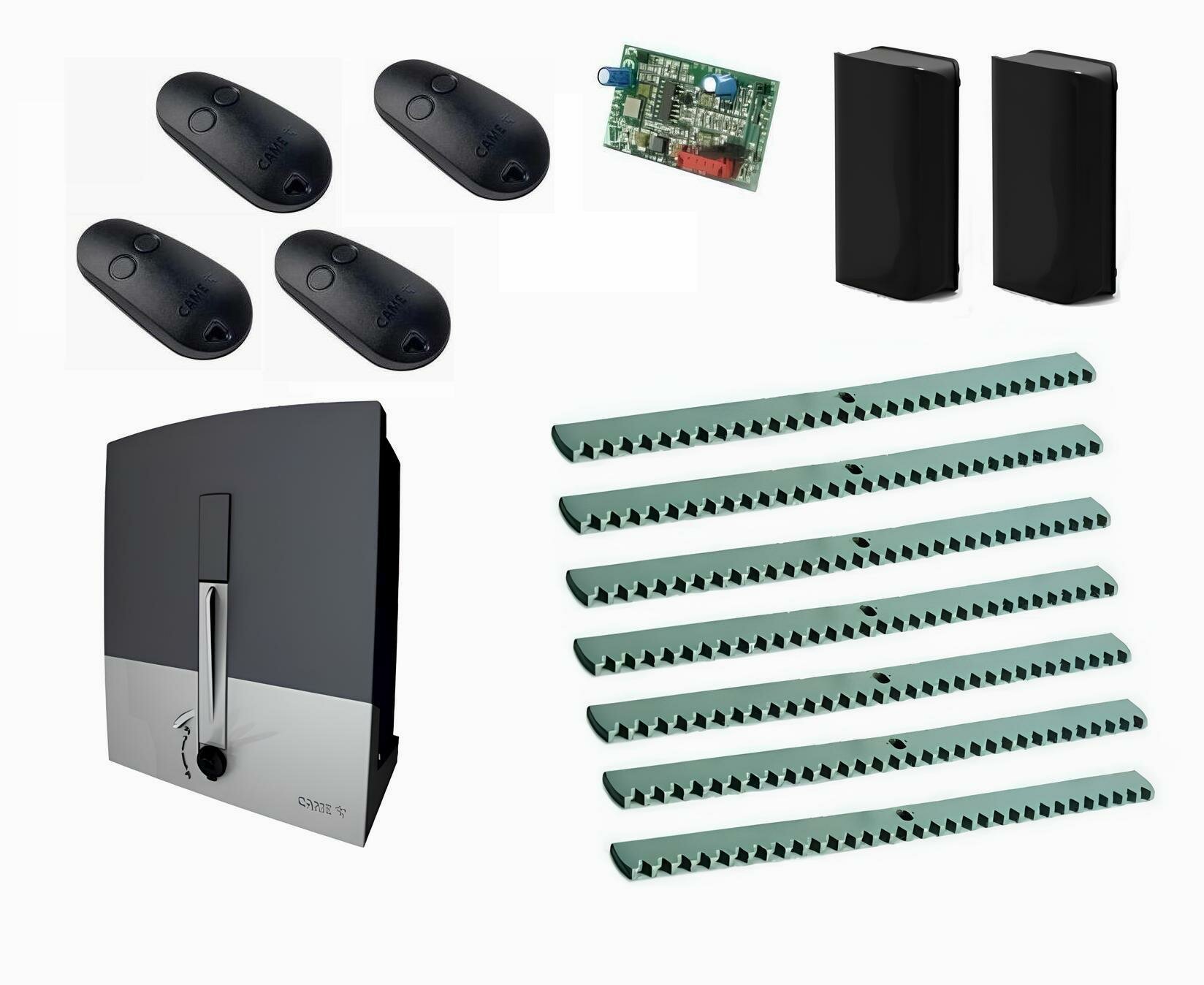 Автоматика для откатных ворот BXL04AGS KIT7-FA-T4, комплект: привод, радиоприемник, 4 пульта, фотоэлементы, 7 реек