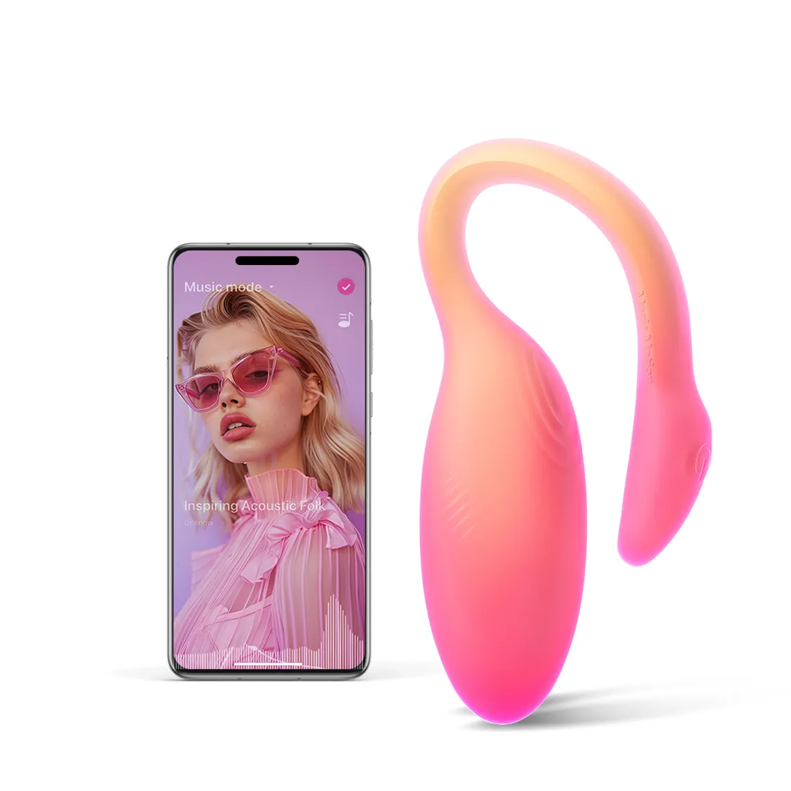 Вибратор Magic Motion Flamingo Max, оранжевый, с приложением