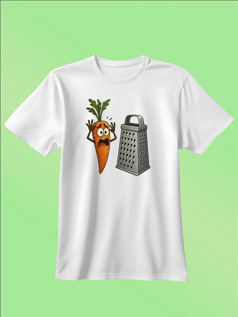 Футболка с морковью и теркой прикол