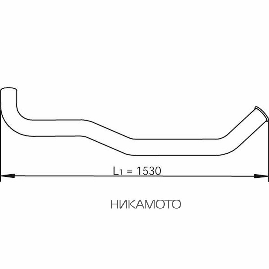 DINEX 47692 труба глушителя выхлопная ! E-line (упрощ. версия) 3-изг \MAN L2000 6/7/8/9/10. D0824/0826FL