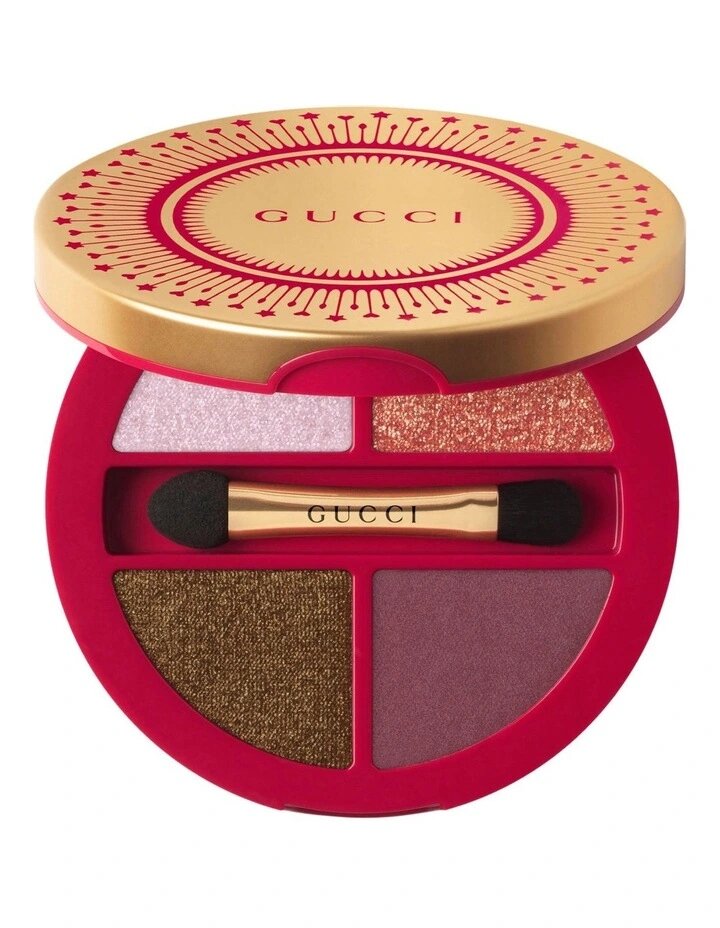 Палетка GUCCI Palette de Beauté Quatuor 6 г | лимитированные тени для век | 4 оттенка | Тон Festive Glow