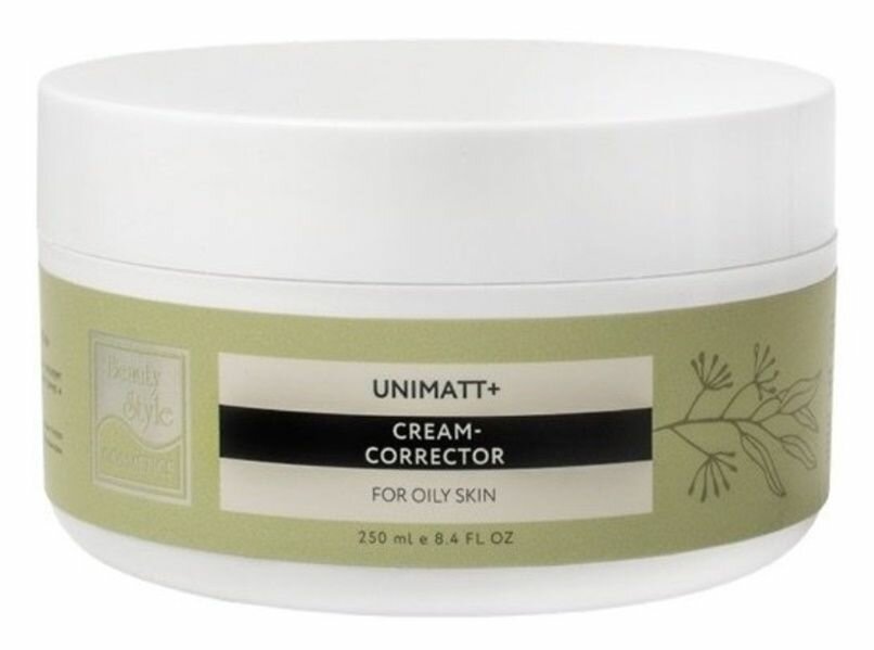BEAUTY STYLE Крем-корректор для лица против расширенных пор и сального блеска для жирной и комбинированной кожи UNIMATT + Cream-corrector, 250 мл