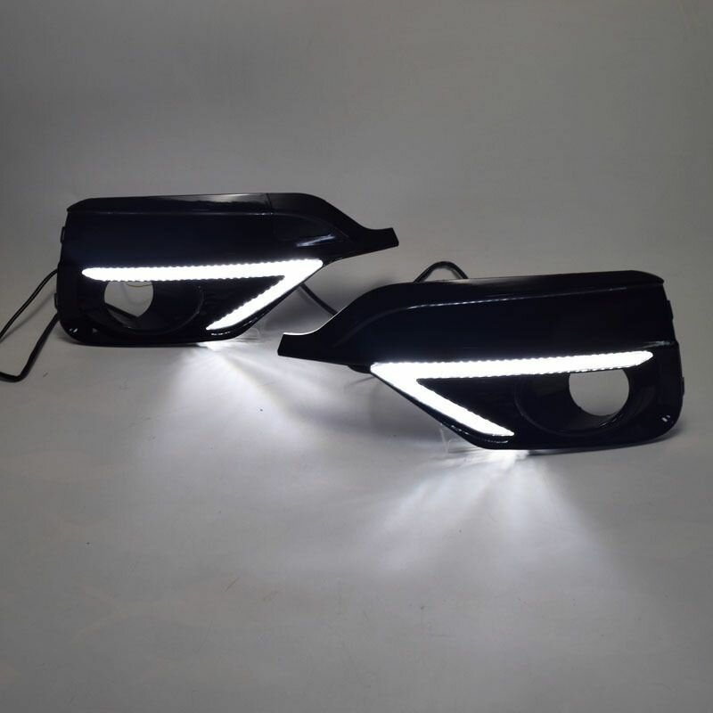 Подходит для RS HONDA JAZZ GK5, модифицированные противотуманные LED фары с поворотниками, дневные ходовые огни RS