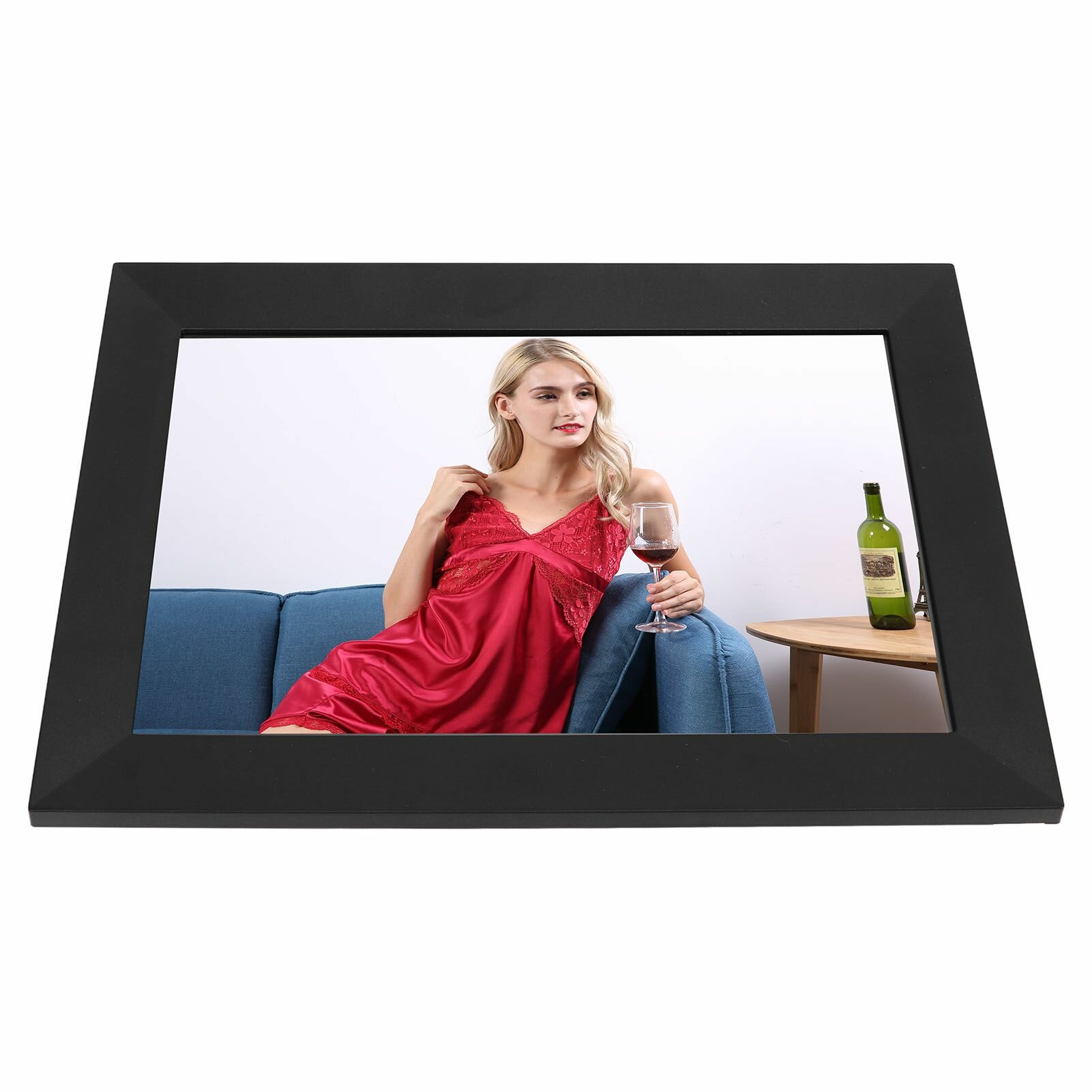 Цифровая фоторамка 10,1 дюйма с WiFi, стереоэффектами, 1280x800, встроенная память 16ГБ, для приложения Frameo, EU Plug