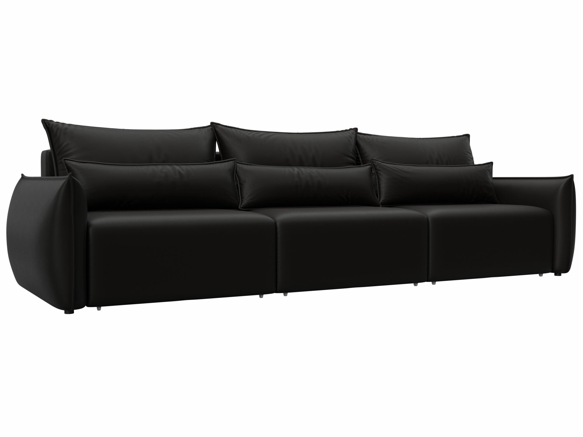 Диван прямой Luna НПБ Лонг, экокожа, еврокнижка, независимые пружины, Хит Диванов