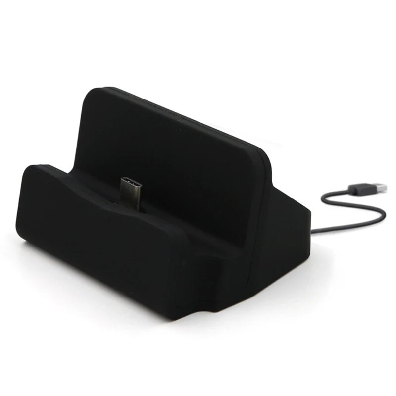 Док-станция для быстрой зарядки Type-C, настольное зарядное устройство USB C 3.1 с кабелем черный