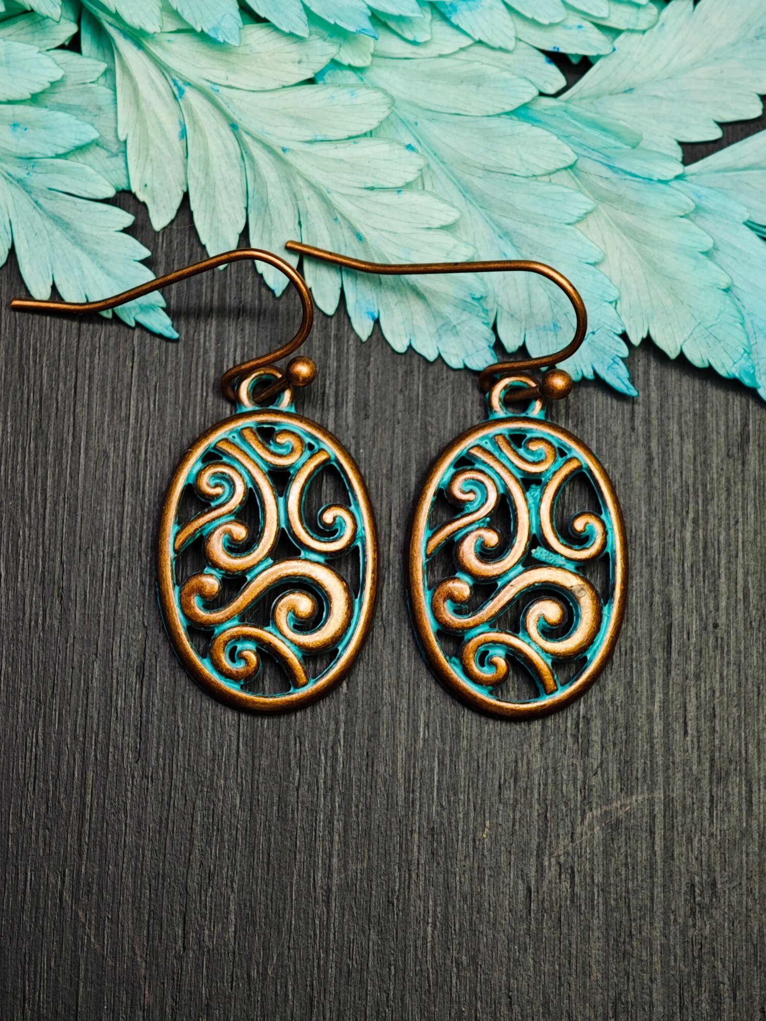 Серьги, эмаль, бирюза синтетическая