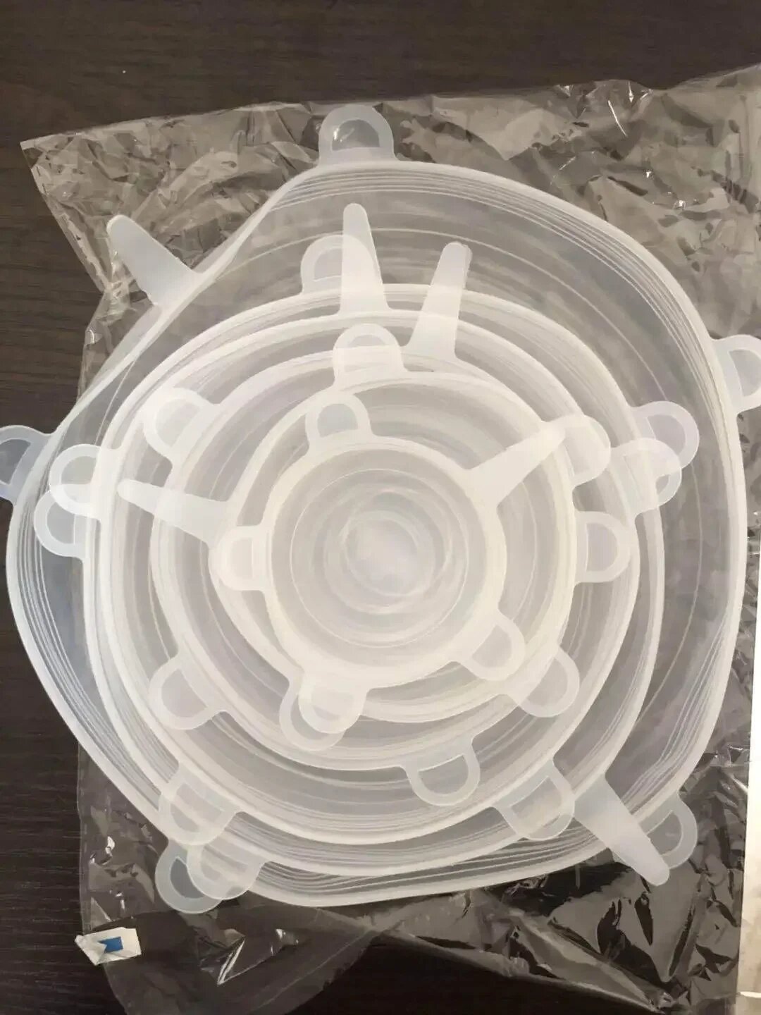 Силиконовые крышки для посуды, 6 шт, Белый, Transparent