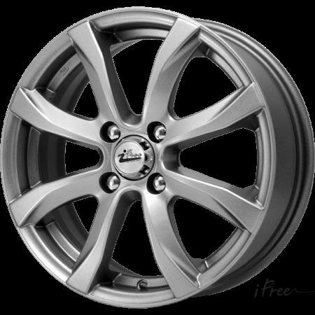 Диск автомобильный литой iFree Дайс 15x6 4x108 et45 dia63.35 Серый тёмный глянцевый