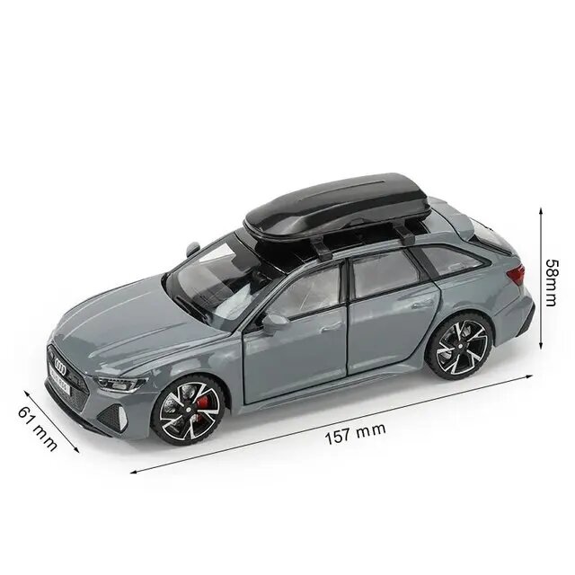 Maisto Audi RS6, серый, 1:32, металл, без коробки